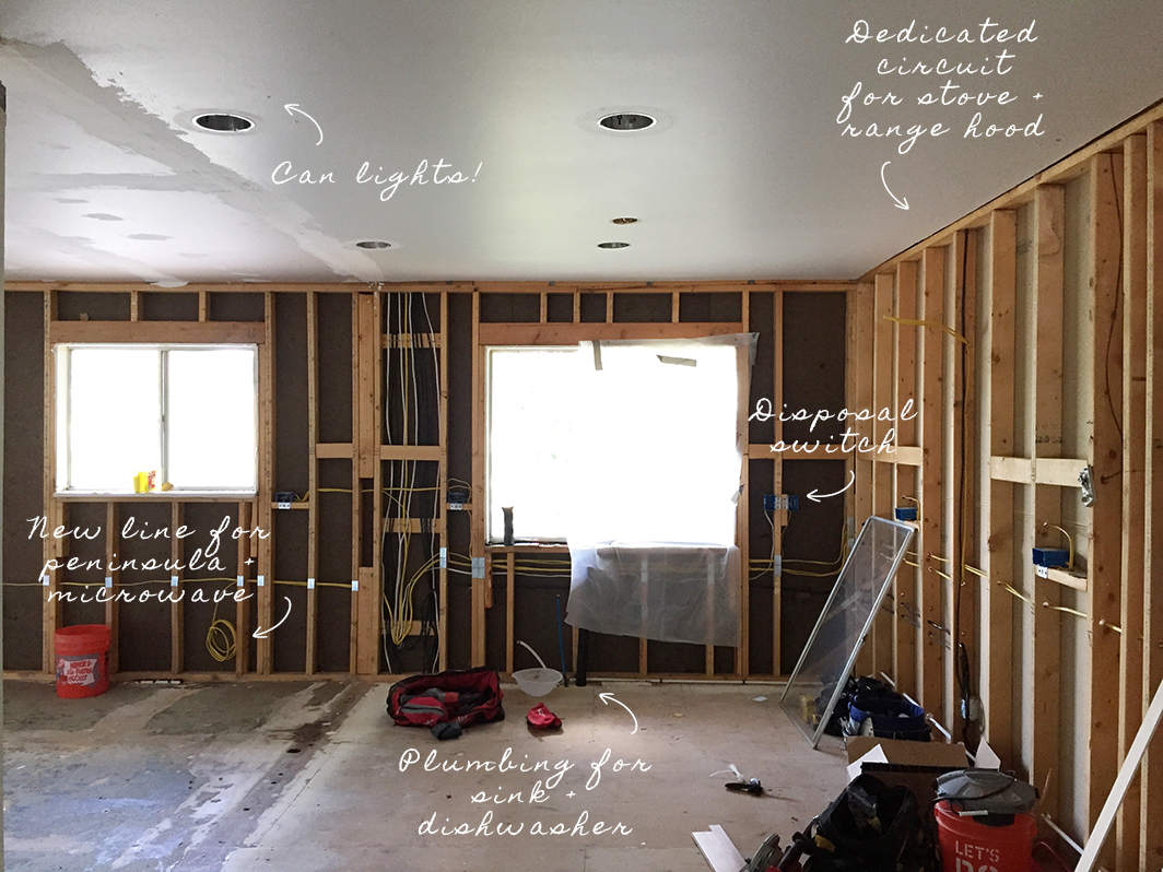 DIY Kitchen Renovation: Drywall + Electrical